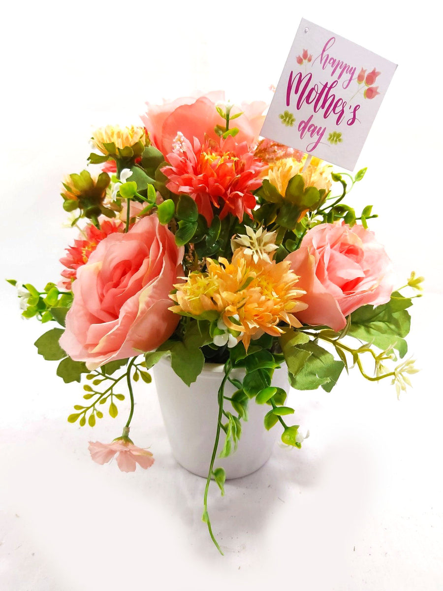 Mother's Day Potted Floral Arrangement – Anding's Toys & Flowers Inc.