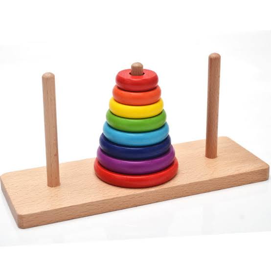Wooden Tower of Hanoi – Anding's Toys & Flowers Inc.
